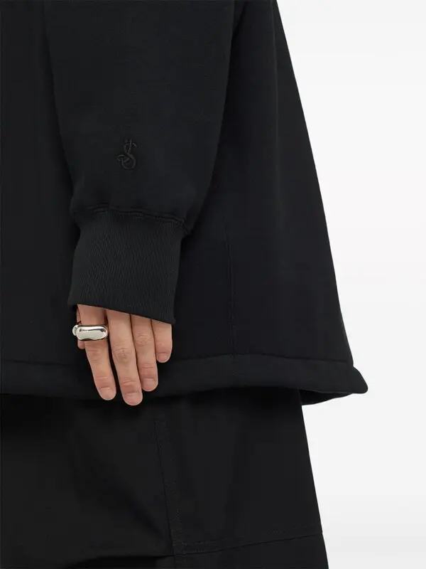 JIL SANDER Logo-embroidered Cotton Hoodie