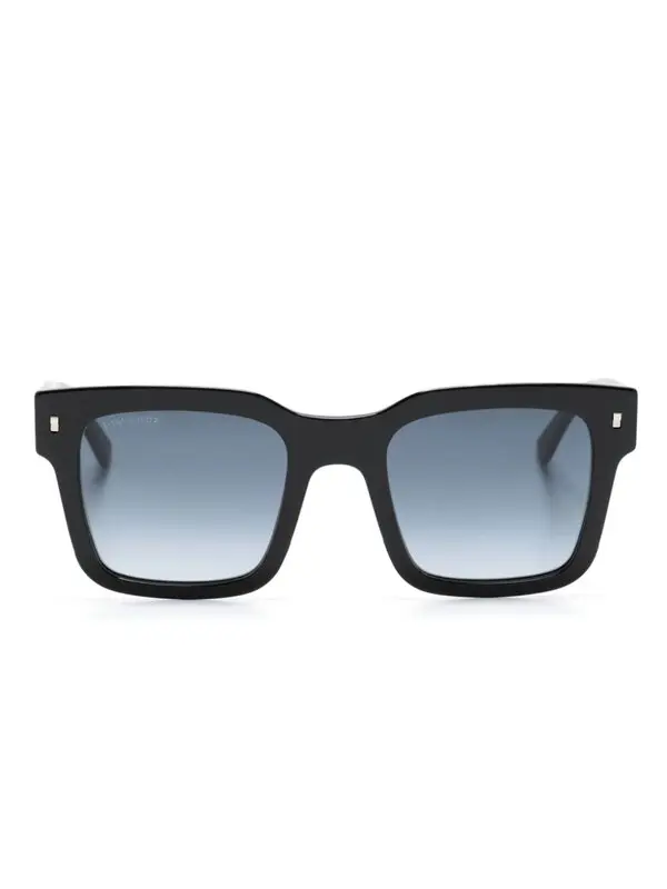 Dsquared2 Logo-plaque Square-frame Sunglasses - Black