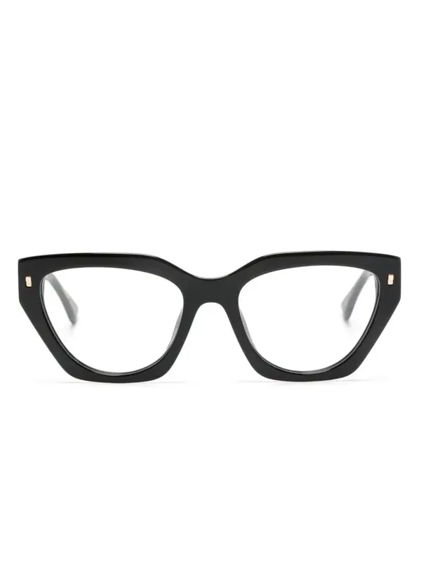Dsquared2 Logo Lettering Cat Eye Glasses - Black