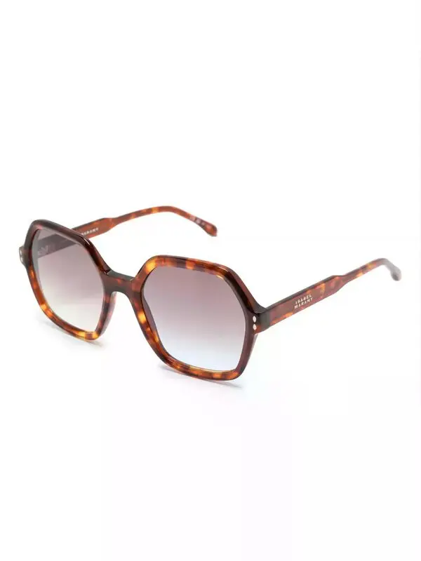 Isabel Marant Logo-print Oversized Sunglasses - Brown