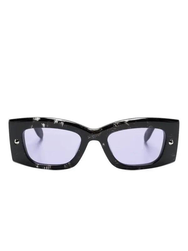 Alexander McQueen Logo-print Sunglasses - Black