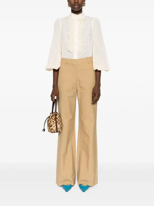Zimmermann Ruffle-detail Cotton Top