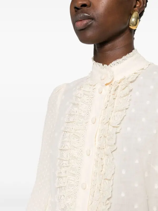 Zimmermann Ruffle-detail Cotton Top