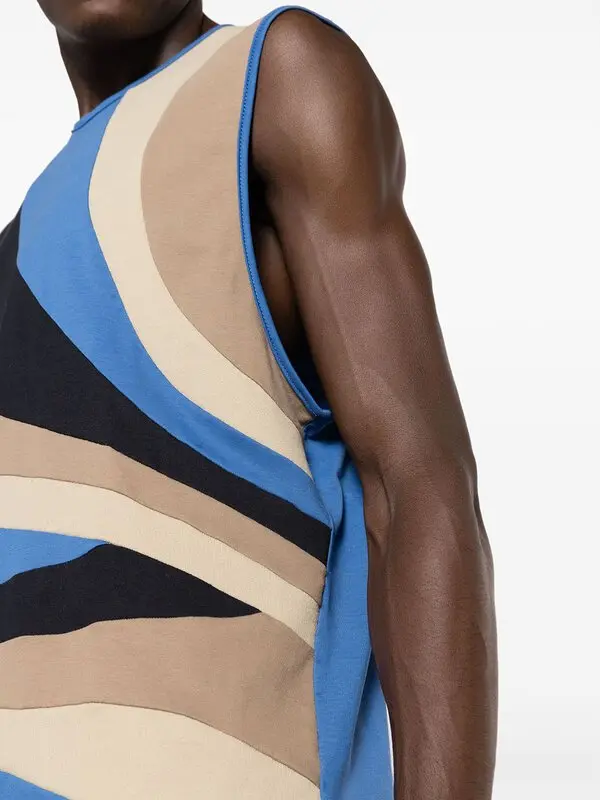 AMIR SLAMA Colour-block Panelled Tank Top