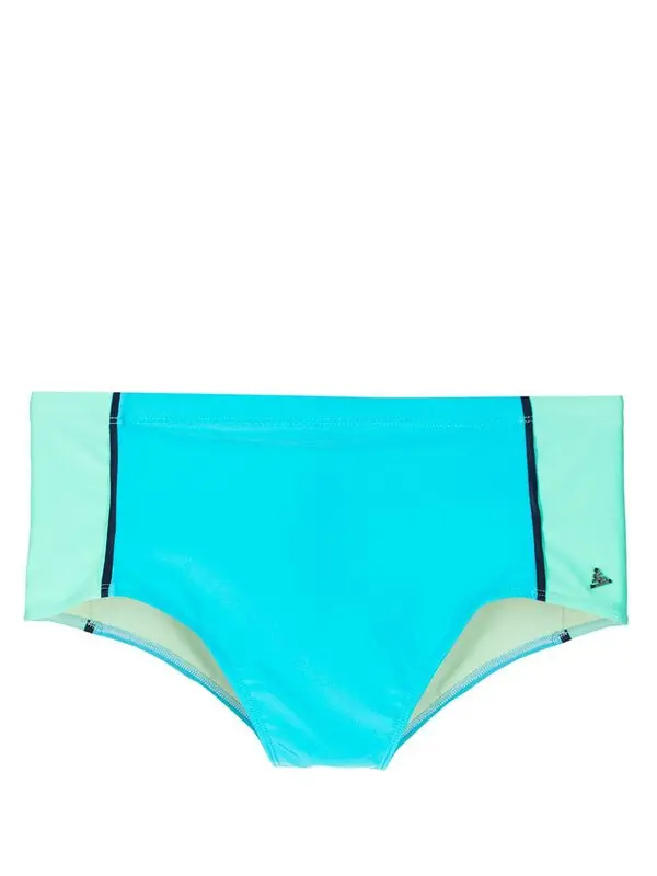 AMIR SLAMA Panelled Piped-trim Swim Shorts - Blue