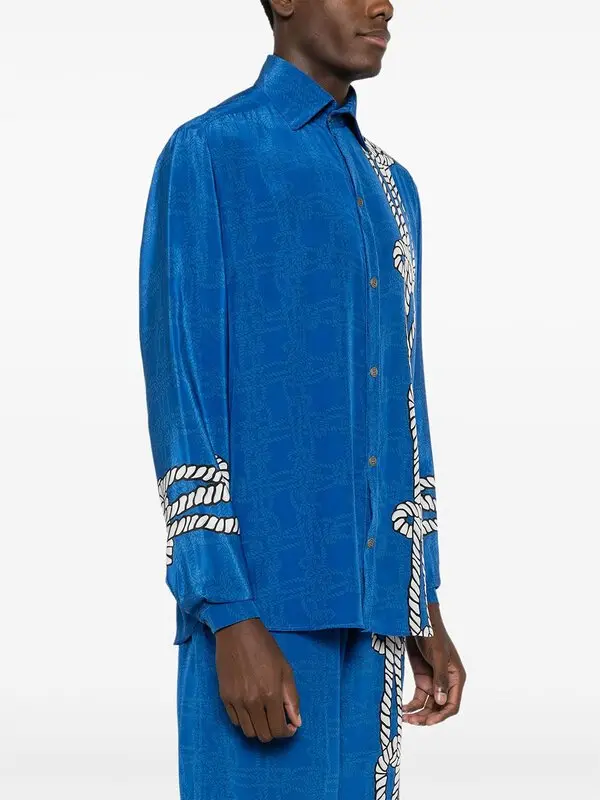AMIR SLAMA Rope-print Shirt