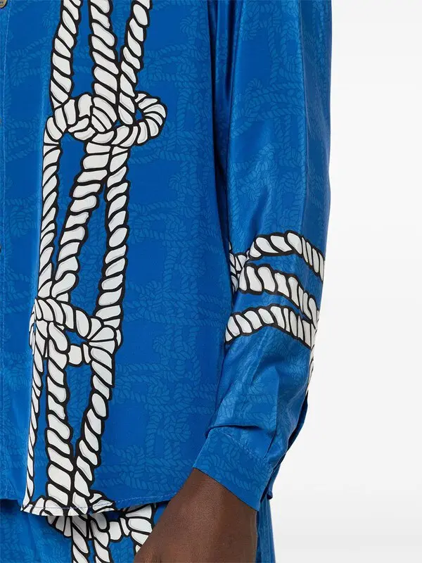 AMIR SLAMA Rope-print Shirt