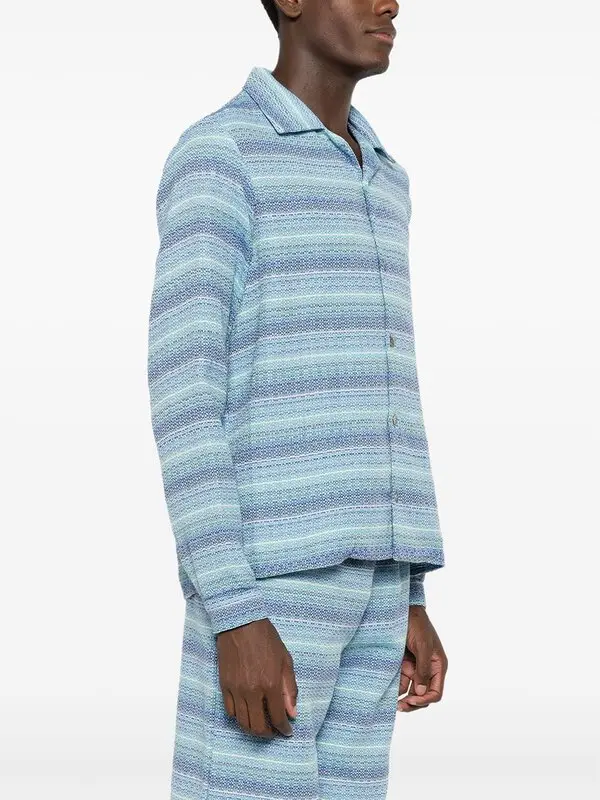 AMIR SLAMA Logo-engraved Jacquard Shirt