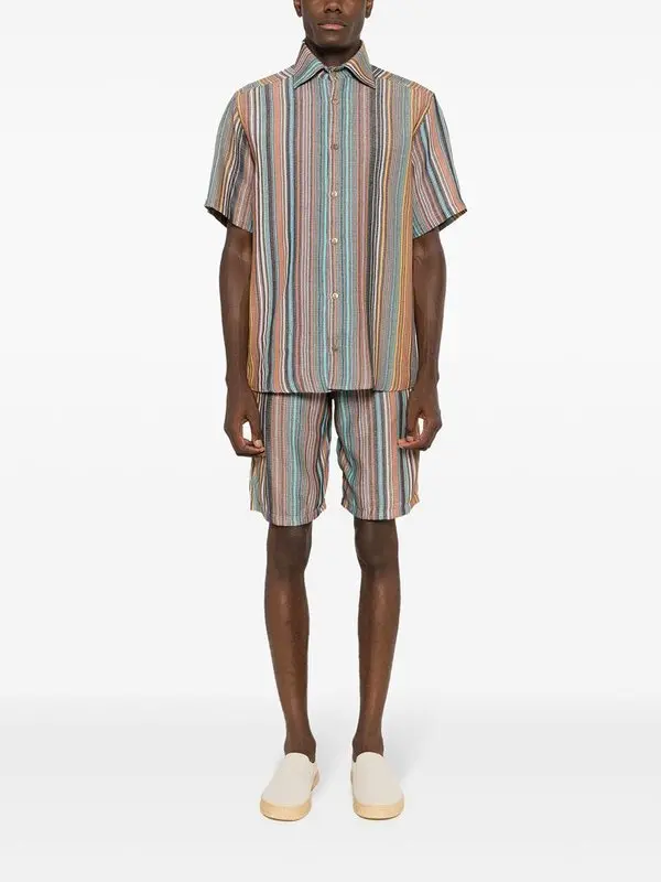 AMIR SLAMA Striped Jacquard Shorts