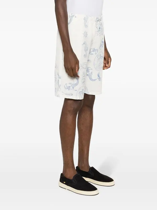 AMIR SLAMA Graphic-print Track Shorts