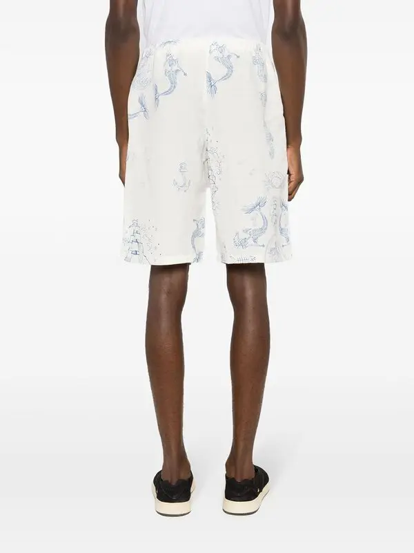 AMIR SLAMA Graphic-print Track Shorts