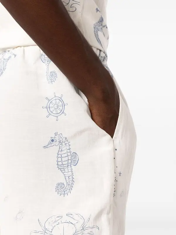 AMIR SLAMA Graphic-print Track Shorts