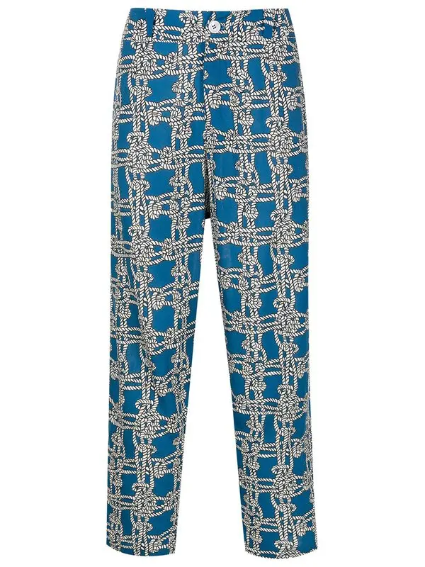 AMIR SLAMA Rope-print Trousers