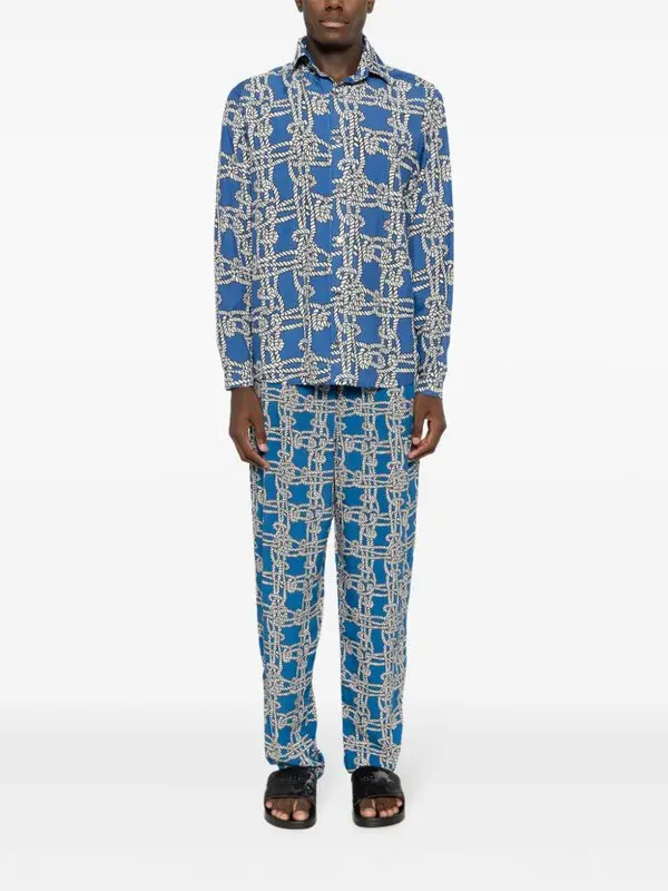 AMIR SLAMA Rope-print Trousers