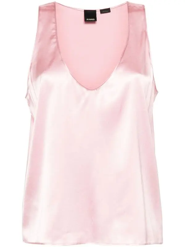 Pinko Satin-finish Sleeveless Top