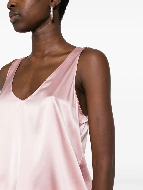 Pinko Satin-finish Sleeveless Top