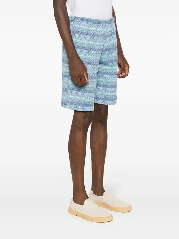 AMIR SLAMA Striped Cotton Shorts