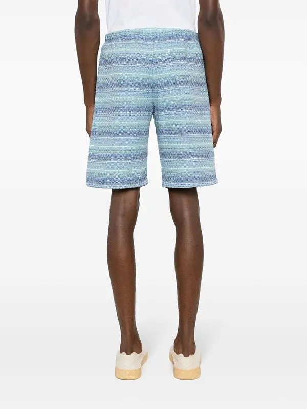AMIR SLAMA Striped Cotton Shorts