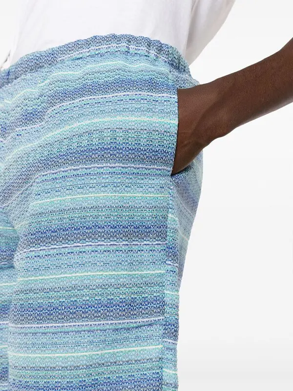AMIR SLAMA Striped Cotton Shorts