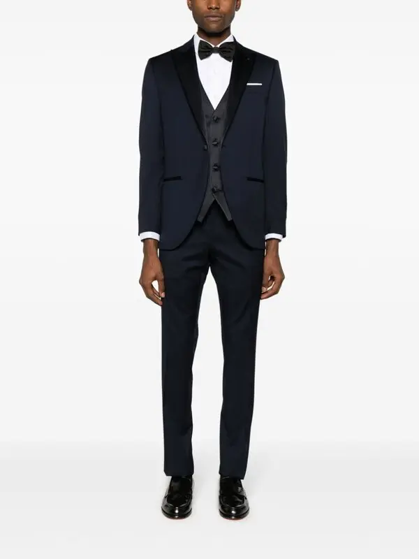 LUIGI BIANCHI MANTOVA Single-breasted Wool Suit - Blue