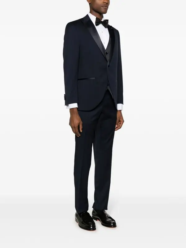 LUIGI BIANCHI MANTOVA Single-breasted Wool Suit - Blue