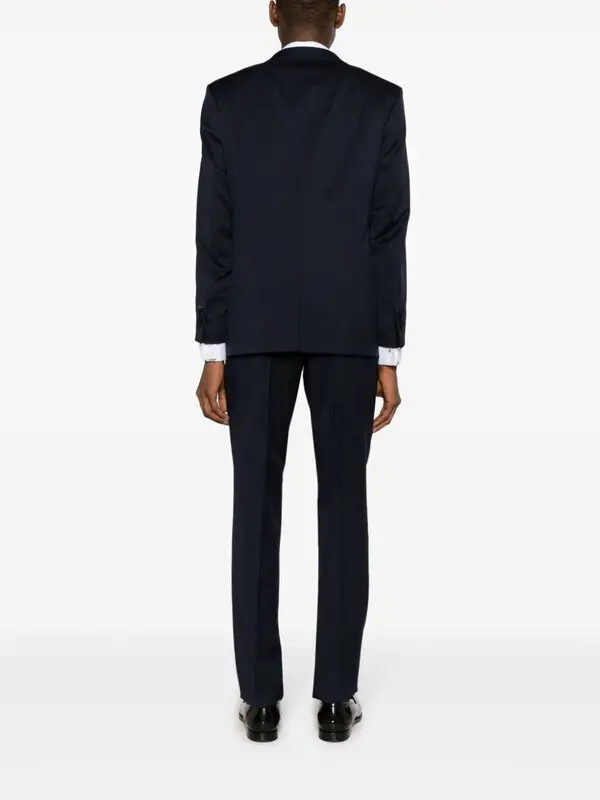 LUIGI BIANCHI MANTOVA Single-breasted Wool Suit - Blue