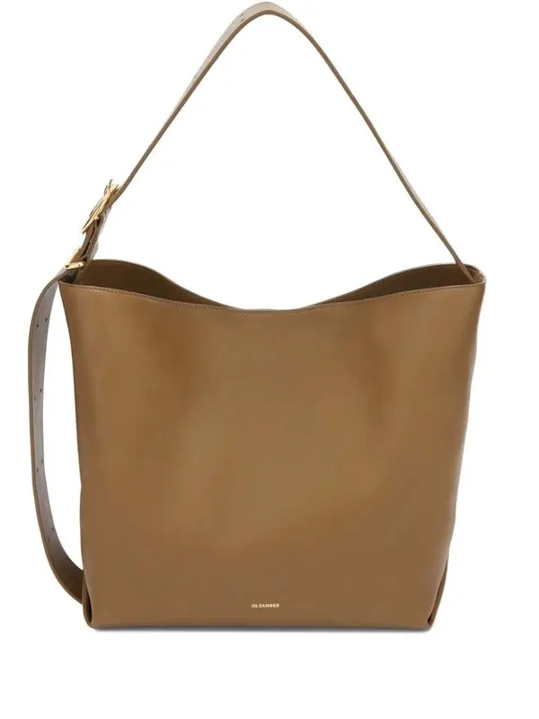 JIL SANDER Medium Cannolo Leather Tote Bag