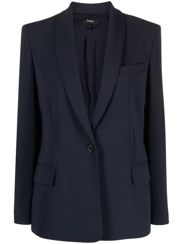 Theory Single-breasted Blazer With Shawl Lapels