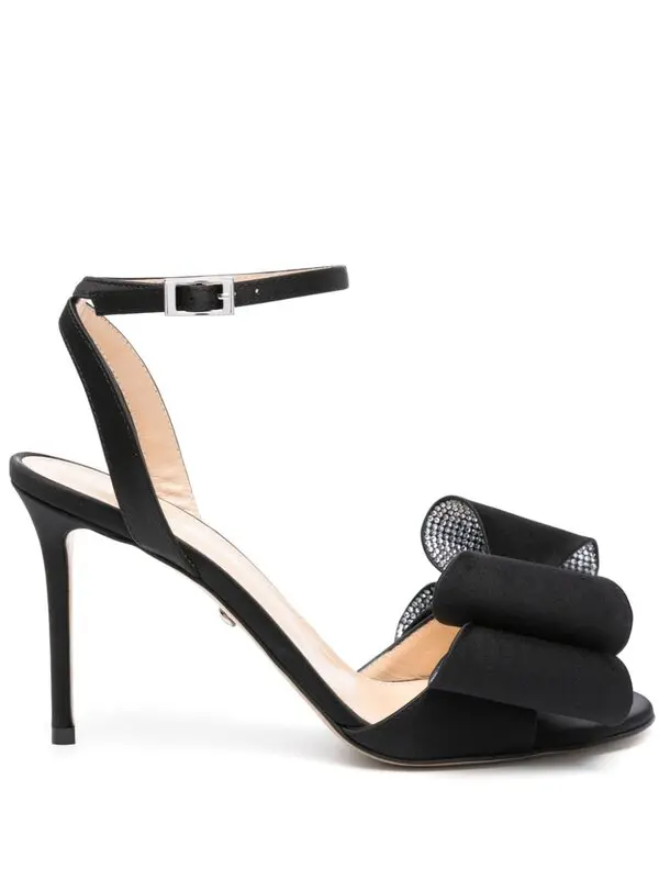 Mach & Mach Le Cadeau 95mm Bow-detail Pumps - Black