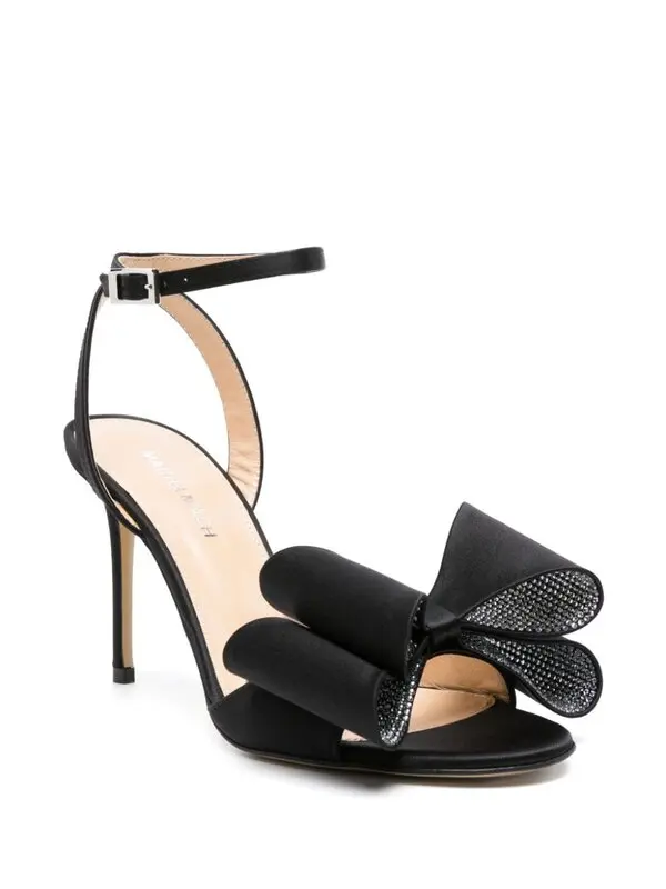 Mach & Mach Le Cadeau 95mm Bow-detail Pumps - Black