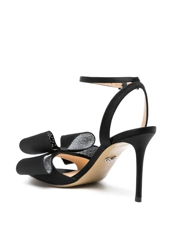 Mach & Mach Le Cadeau 95mm Bow-detail Pumps - Black