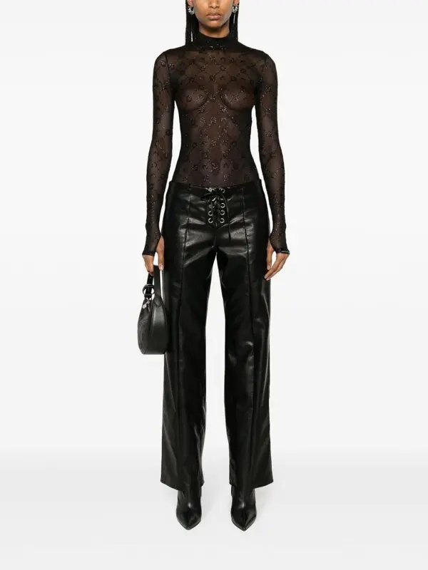 MARINE SERRE Regenerated Glitter Blouse