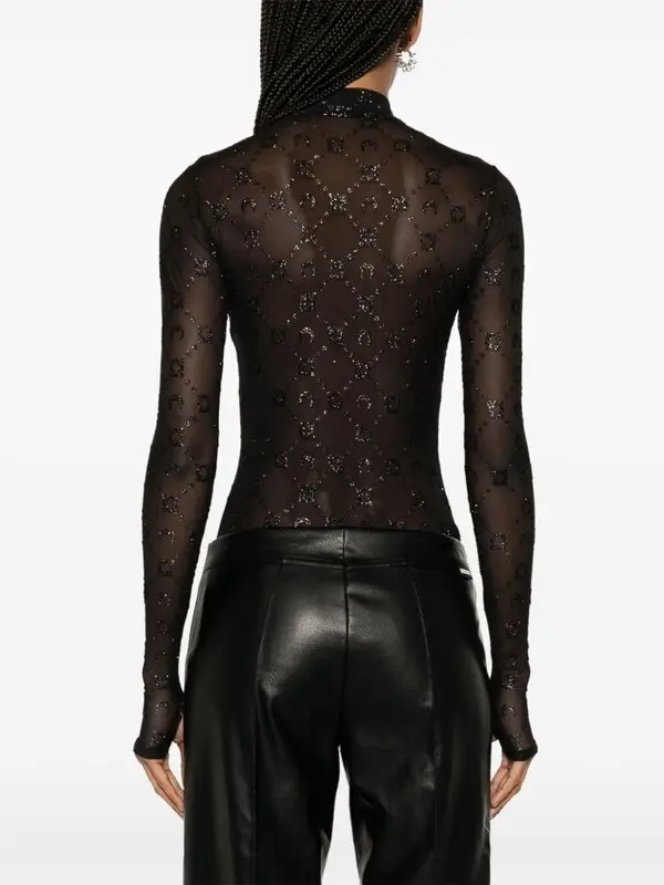 MARINE SERRE Regenerated Glitter Blouse