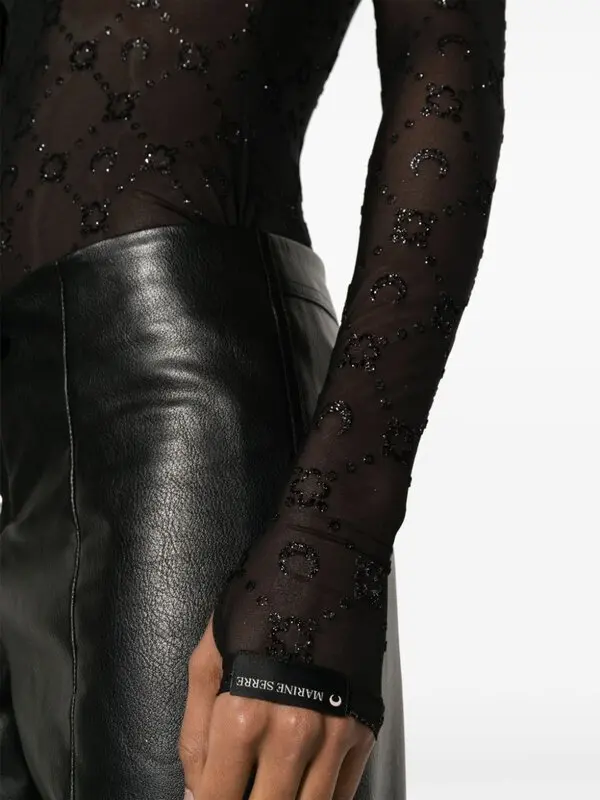 MARINE SERRE Regenerated Glitter Blouse