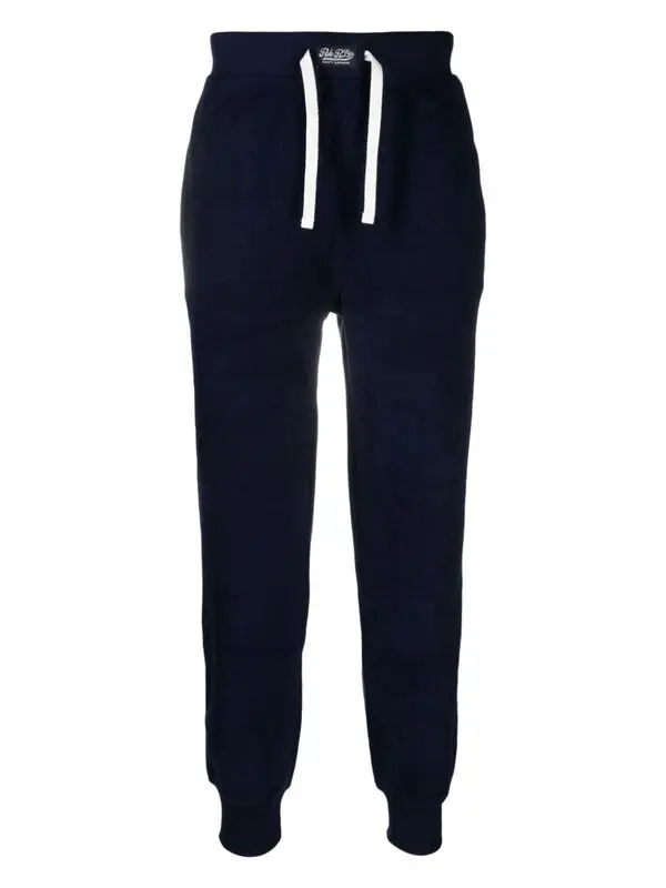 Polo Ralph Lauren Embroidered-logo Fleece Trousers - Blue