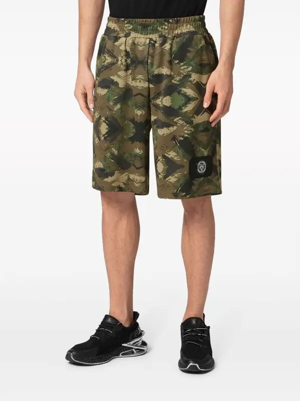PLEIN SPORT Logo-patch Camouflage Shorts
