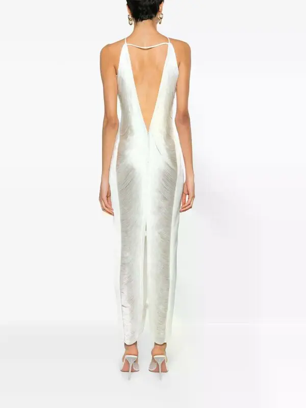 Cult Gaia Renata Fringed Gown - White