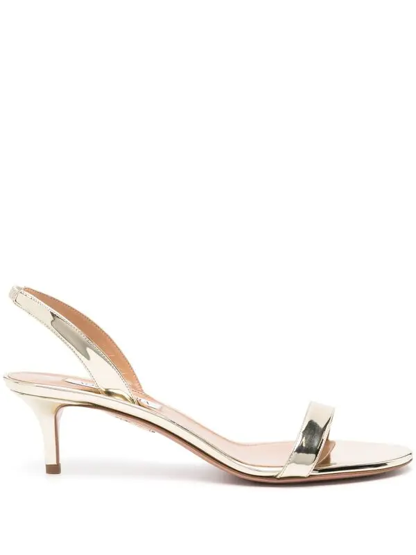 AQUAZZURA So Nude 60mm Leather Sandals - Gold