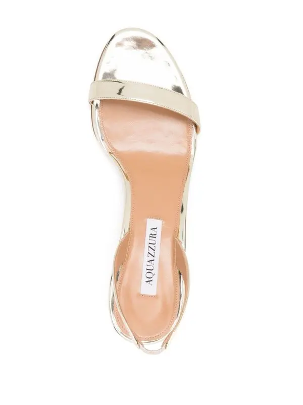 AQUAZZURA So Nude 60mm Leather Sandals - Gold