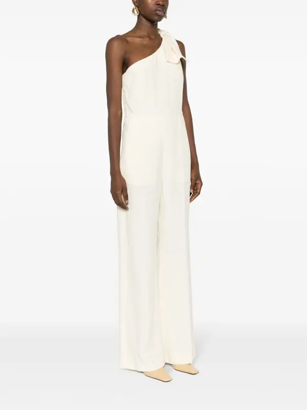 Chloé One-shoulder Linen Jumpsuit - Yellow
