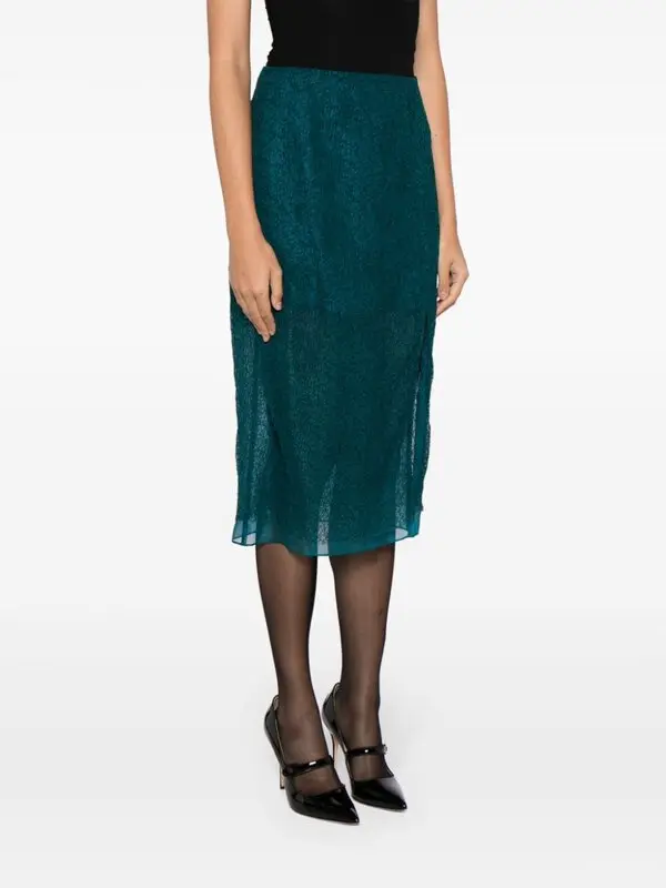 JASON WU Double-layered Embroidered Silk Skirt - Green