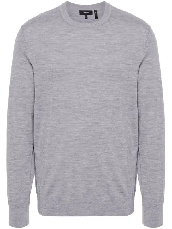 Theory Fine-knit Wool Jumper - Grey