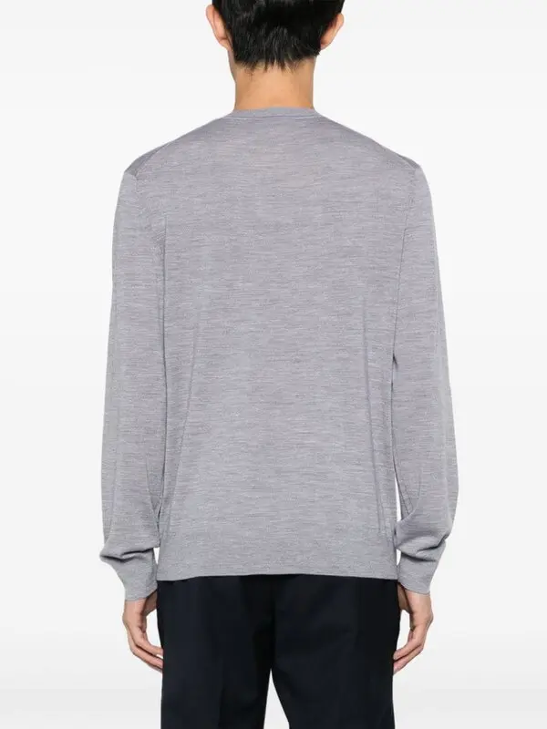 Theory Fine-knit Wool Jumper - Grey