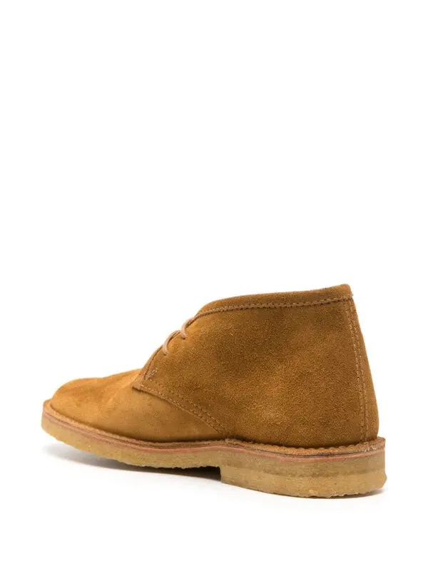 A.P.C. Size 11 Brown Leather Lace-Up Rubber Sole Ankle Boots A.P.C. Size 11 Brown Leather Lace-Up Rubber Sole Ankle Boots  main image 3