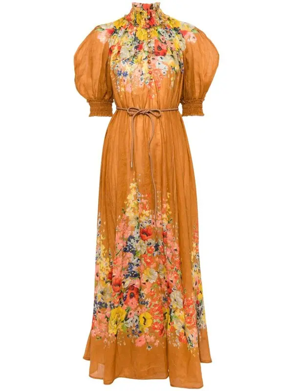 Zimmermann Alight Swing Maxi Dress - Brown