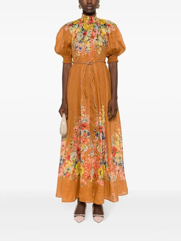 Zimmermann Alight Swing Maxi Dress - Brown