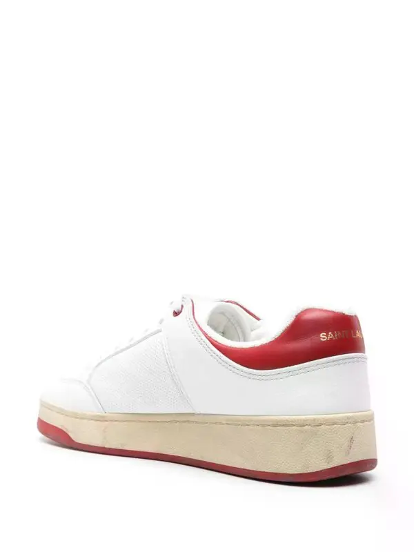 Saint Laurent Sl/61 Leather Sneakers - White