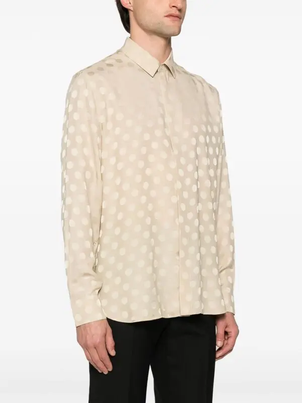 Saint Laurent Polka-dot Silk Shirt