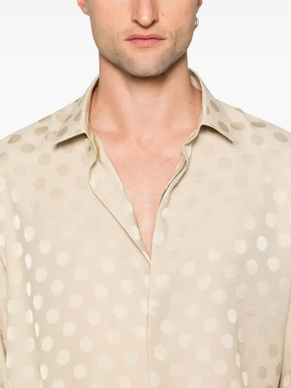 Saint Laurent Polka-dot Silk Shirt