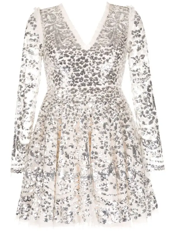 NEEDLE & THREAD Embellished Chandelier Minidress